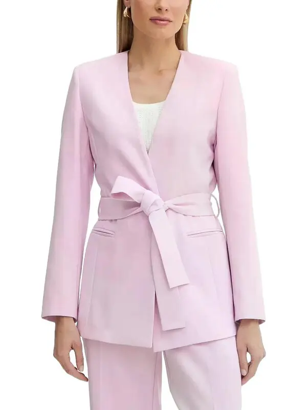 FRACOMINA Belted Blazer - Pink