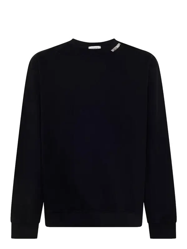 LANEUS Stitch Detail Sweatshirt - Black
