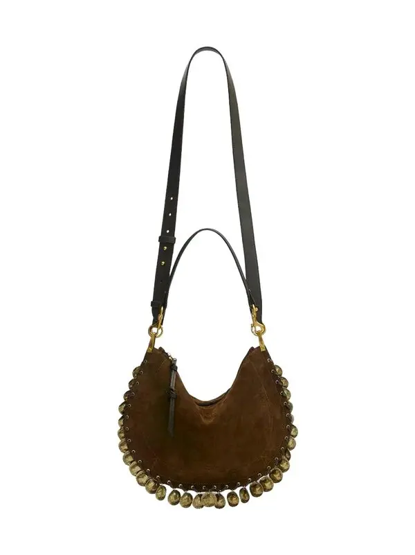 Isabel Marant Oskan Soft Shoulder Bag With Medallion Pendants - Brown
