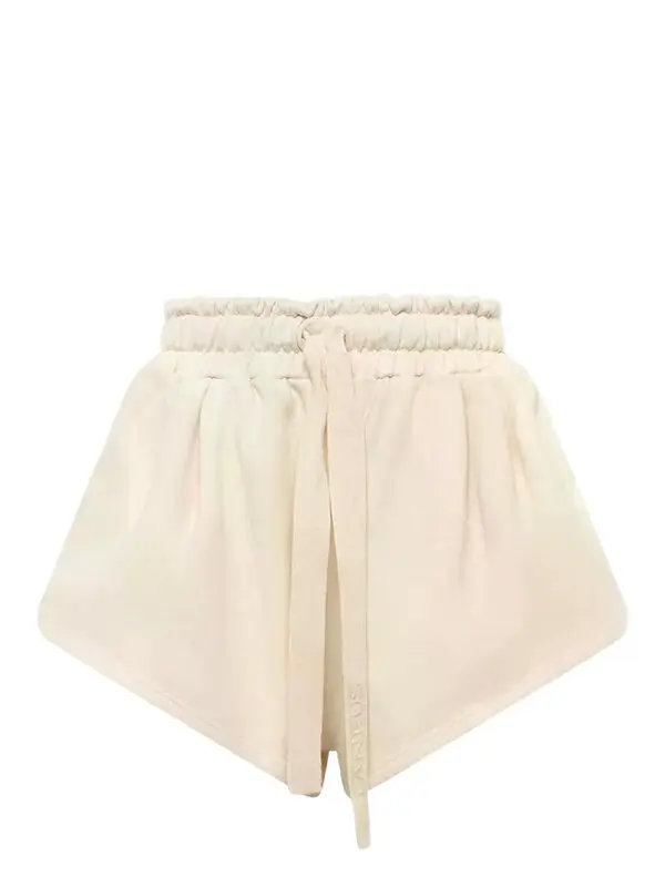LANEUS Drawstring Mini Shorts - Neutrals