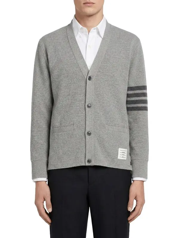 Thom Browne Cotton Cardigan - Grey
