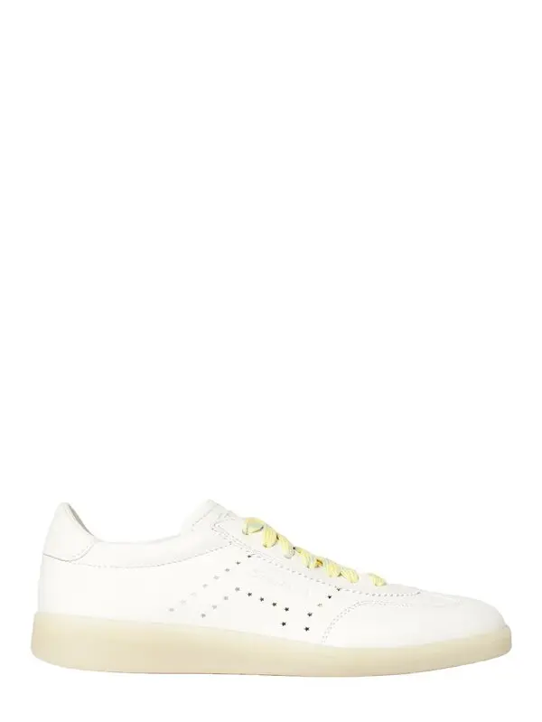 Santoni Calfskin Leather Low Top Sneakers - White