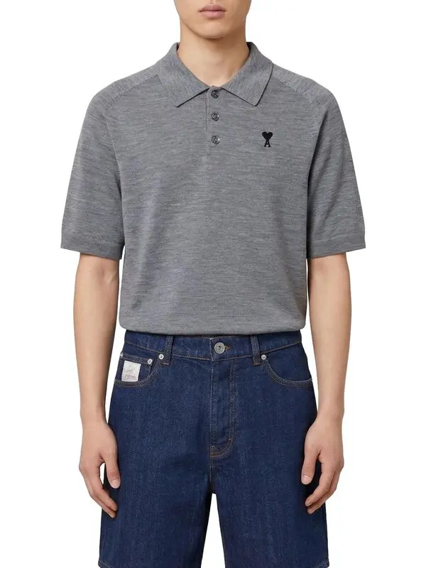 Ami Polo Shirt - Grey