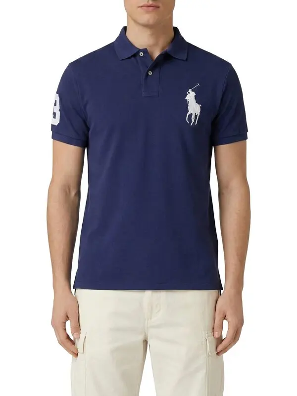 Polo Ralph Lauren Cotton Polo Shirt With Pony Logo - Blue