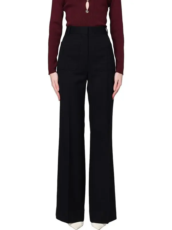 Victoria Beckham Wide Leg Trousers - Black