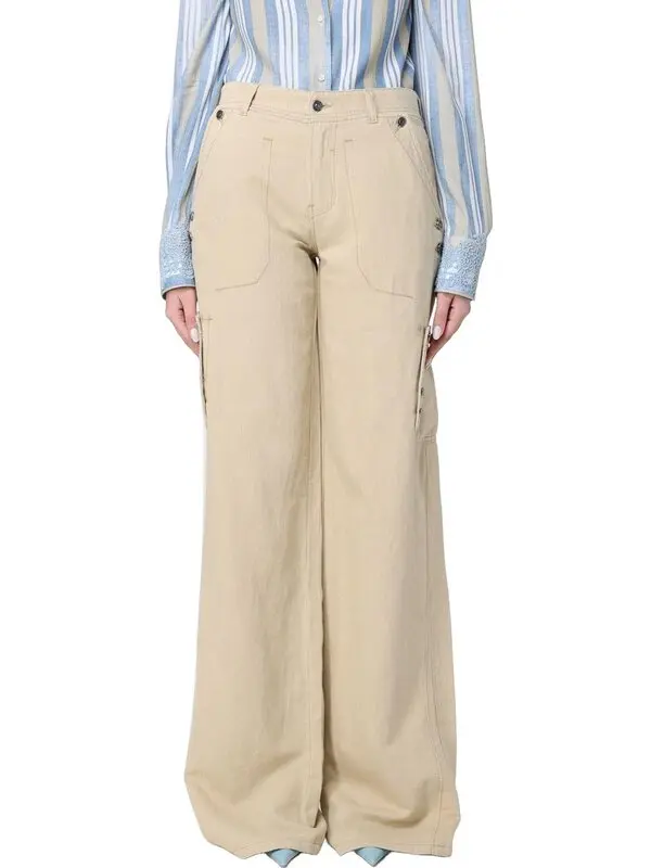 Ermanno Scervino Wide Leg Pants - Natural