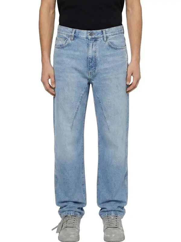 Off-White Straight Leg Jeans - Blue