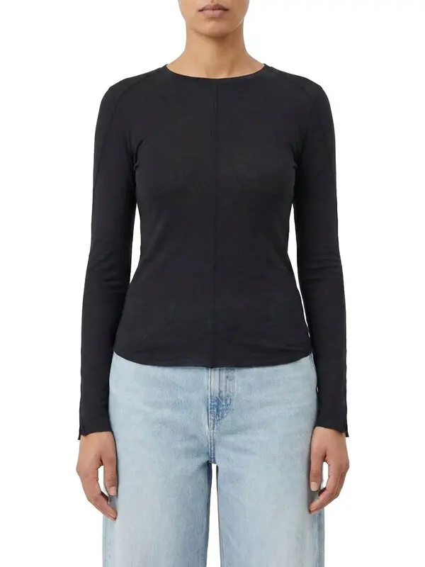 THOM KROM Long Sleeve Stretch Modal T-shirt - Black