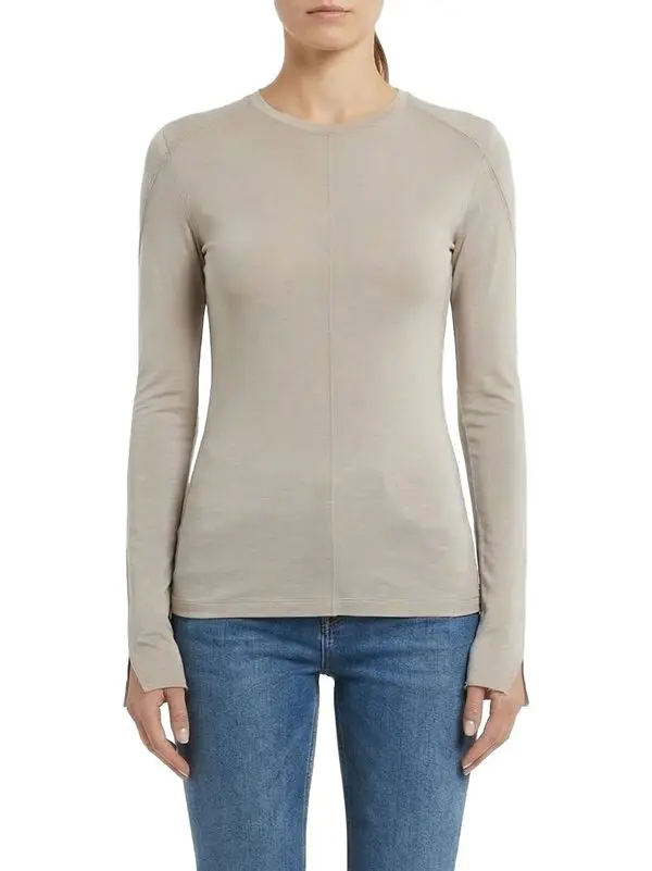 THOM KROM Long Sleeve Stretch Modal T-shirt - Grey