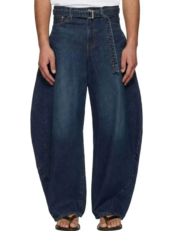 Sacai Belted Jeans - Blue