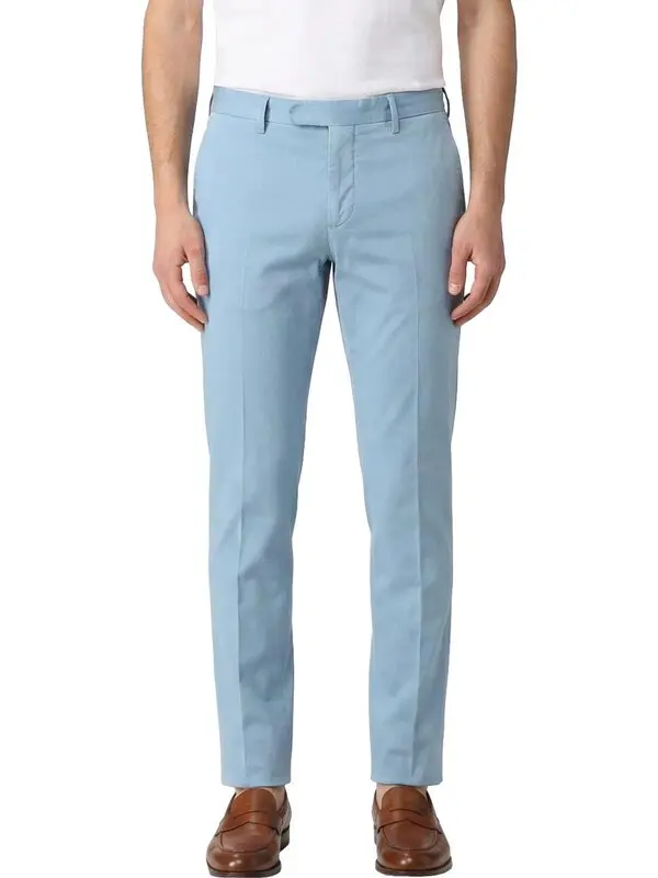 Incotex Tailored Trousers In Stretch Cotton - Blue