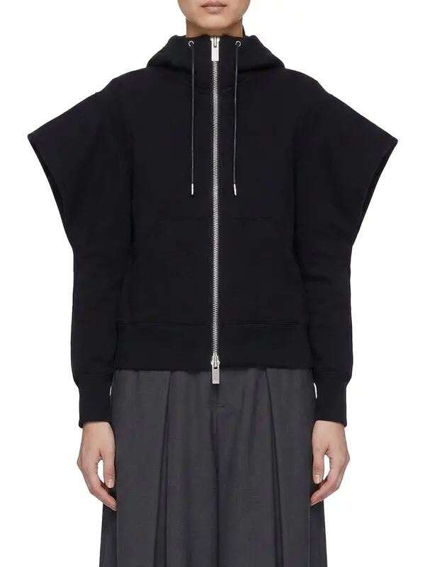 Sacai Full Zip Sweatshirt - Black