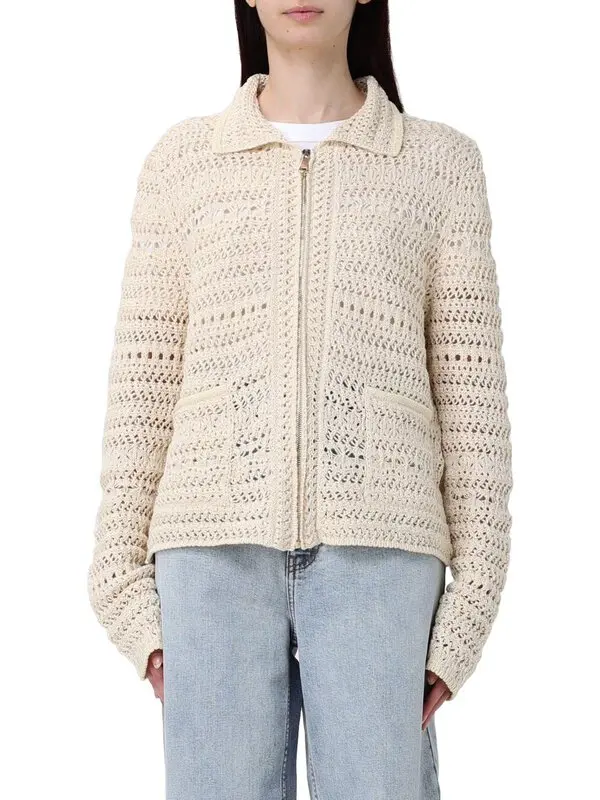 Fabiana Filippi Zip-up Crochet Cardigan - Ivory
