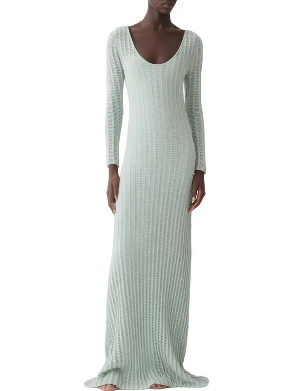 Fabiana Filippi Long Sleeve Maxi Dress - Green