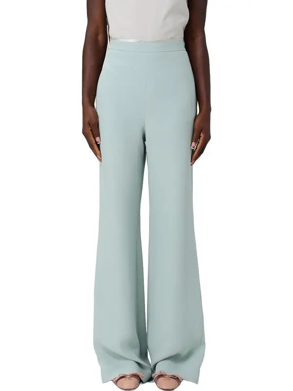 Valentino Garavani Tailored Wide-leg Trousers - Sage