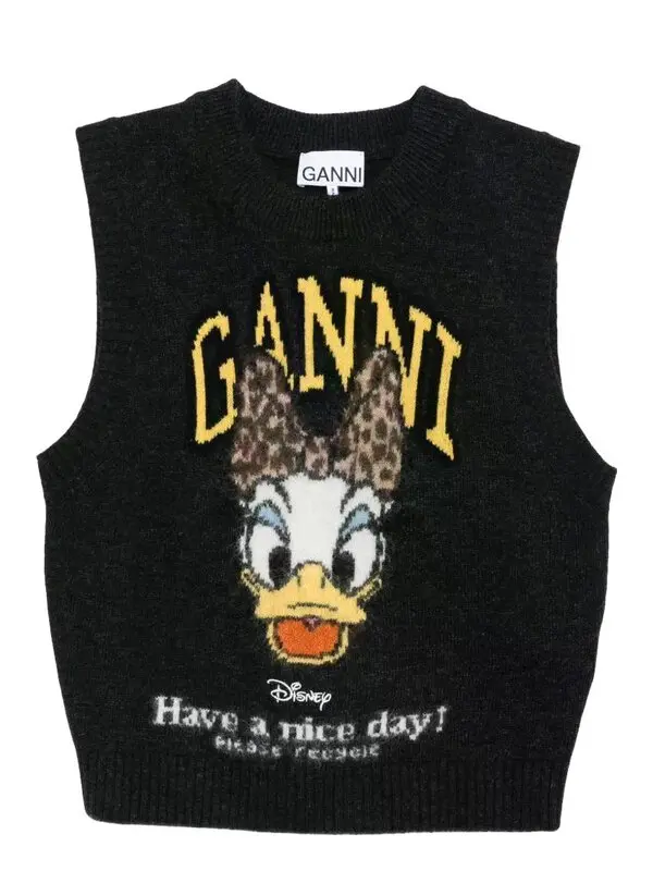 GANNI X Disney Crew-neck Vest - Grey