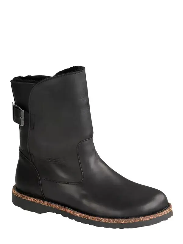 BIRKENSTOCK Shearling Leather Uppsala Boots - Black