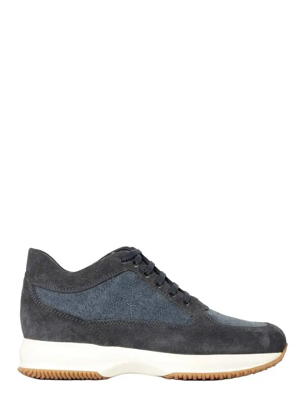 Hogan Interactive Suede And Denim Low-top Sneakers - Multicolor