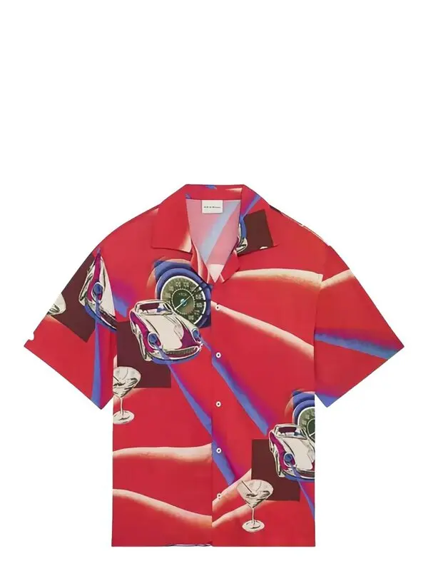 Drole De Monsieur Voiture-print Shirt - Red