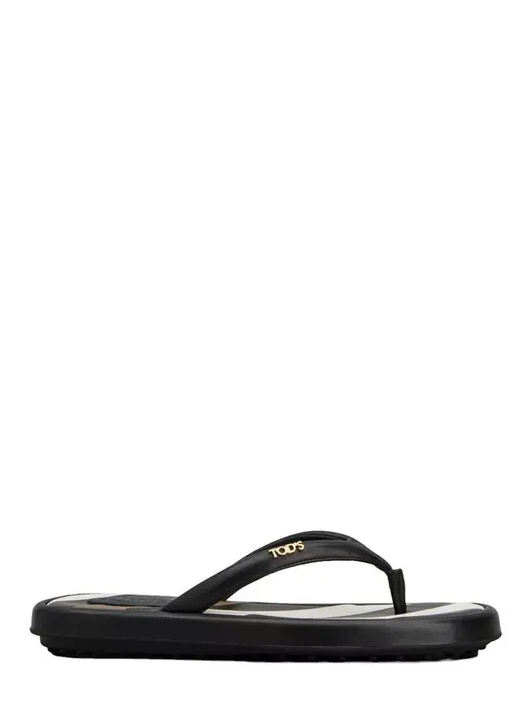 TOD'S Logo Flip Flop - Black