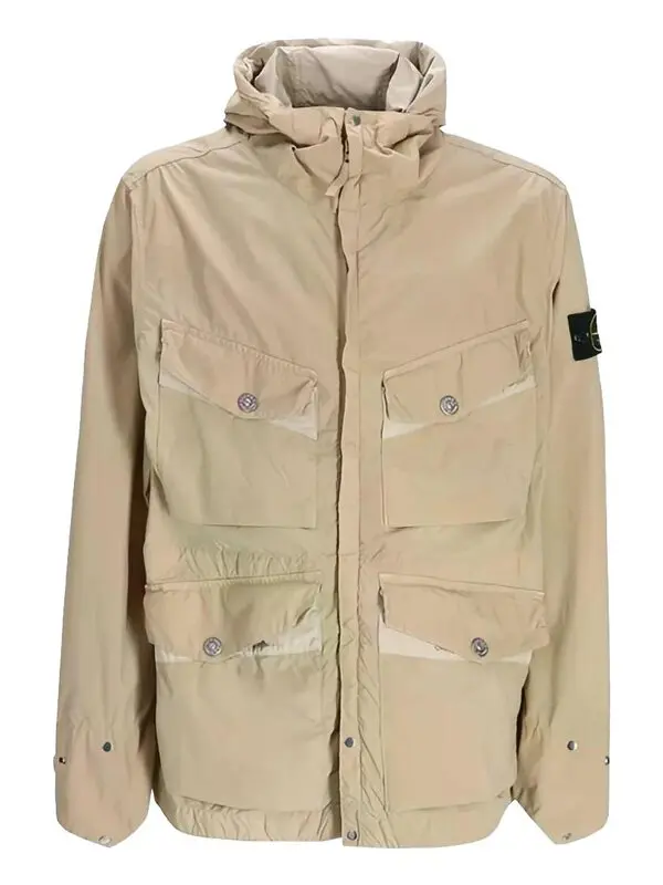 Stone Island Hooded Pocket Jacket - Neutrals