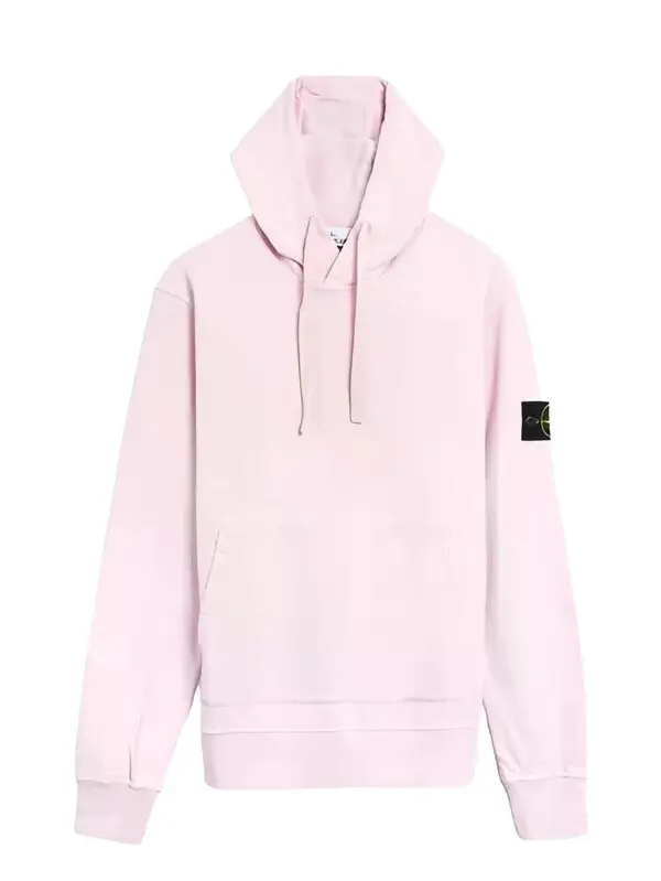 Stone Island Logo-patch Hoodie - Pink