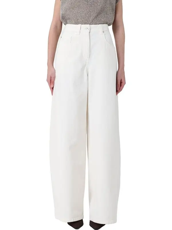 Brunello Cucinelli Wide Leg Trousers - White