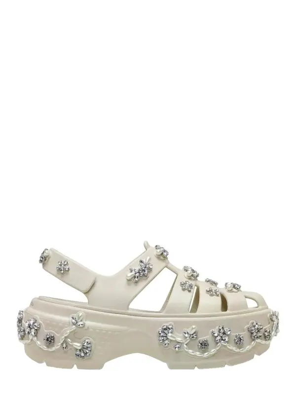 CROCS X Simone Rocha Embellished Platform Sandals - White