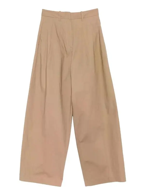 NINE:INTHE:MORNING Pleated Palazzo Pants - Brown