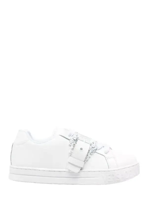 Versace Buckle-strap Sneakers - White