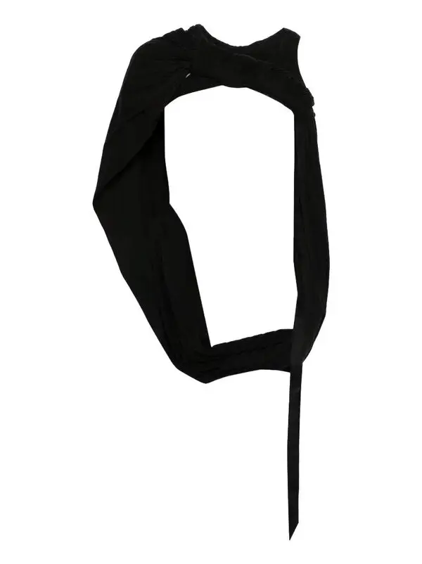Rick Owens Gathered Sleeveless Top - Black