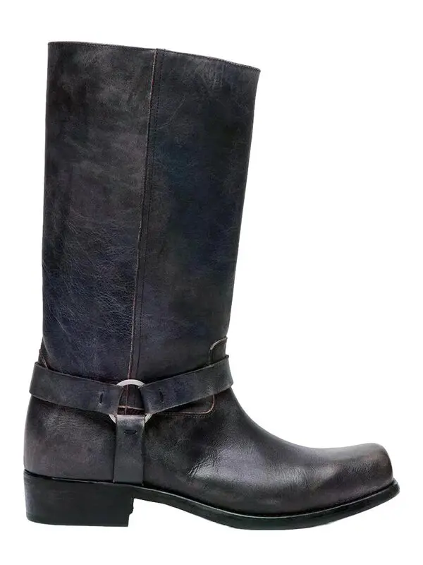 GOLDEN GOOSE Square-toe Biker Boots - Black