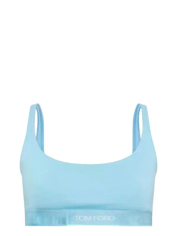 TOM FORD Logo Bandeau Bra - Blue