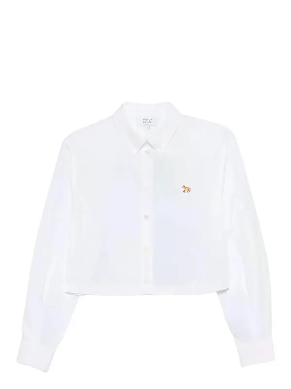 Maison Kitsuné Baby Fox Cropped Shirt - White