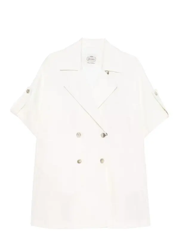 Herno Double-breasted Coat - White