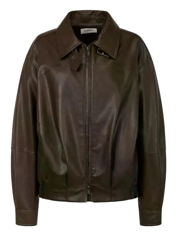 STUDIO TOMBOY Faux Leather Jacket - Brown