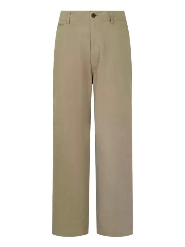 STUDIO TOMBOY Straight-leg Cotton Trousers - Neutrals