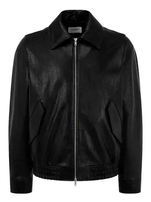STUDIO TOMBOY Collared Bomber Jacket - Black