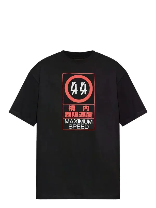 44 LABEL GROUP Graphic Print T-shirt - Black