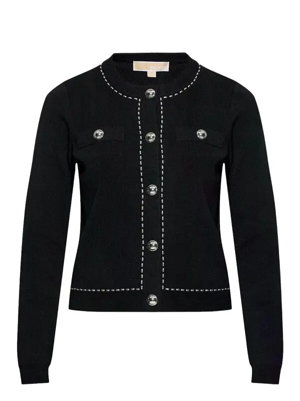 Michael Kors Button-trim Cardigan - Black