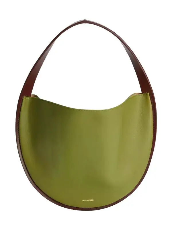 JIL SANDER Pivot Leather Shoulder Bag - Green