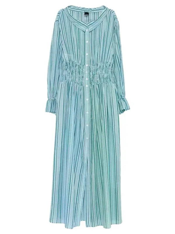 Pinko Striped Maxi Dress - Blue