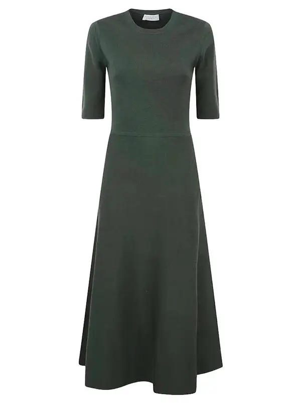 Gabriela Hearst Short-sleeve A-line Dress - Green