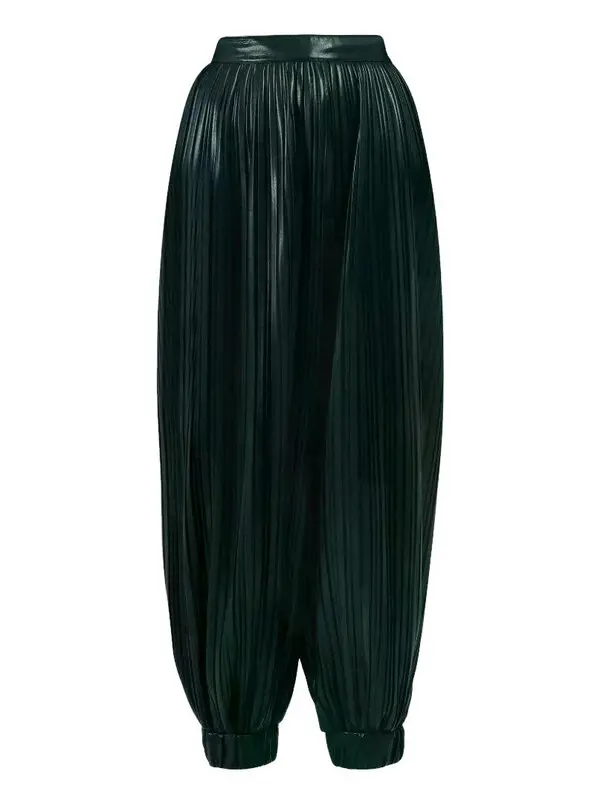 ROWEN ROSE Pleated Balloon Trousers - Green