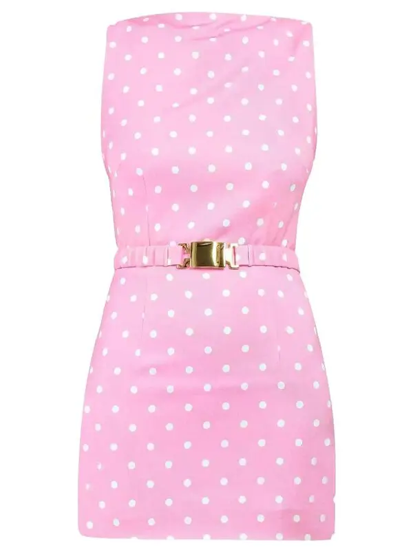 ROWEN ROSE Polka-dot Mini Dress - Pink