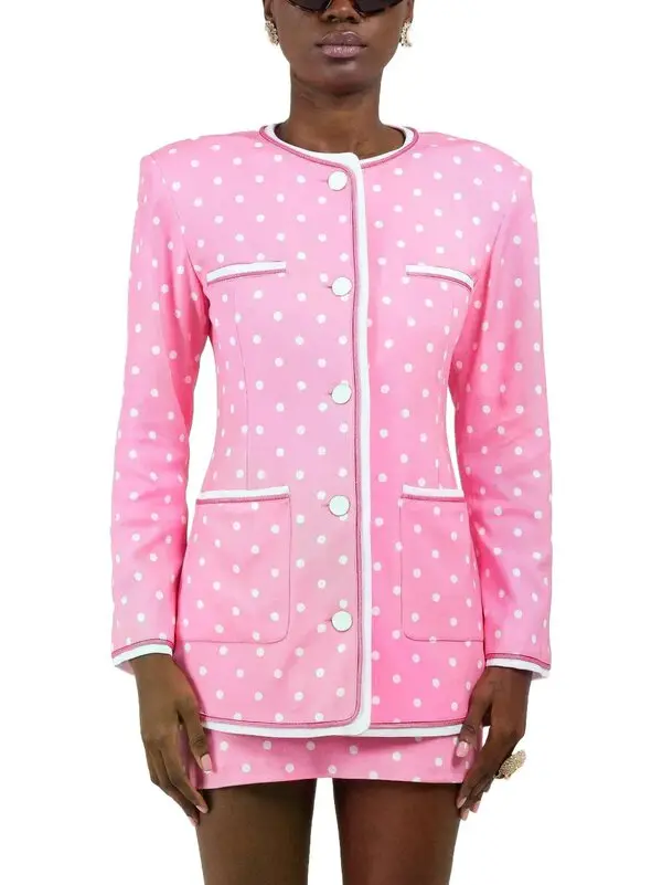 ROWEN ROSE Polka-dot Jacket - Pink