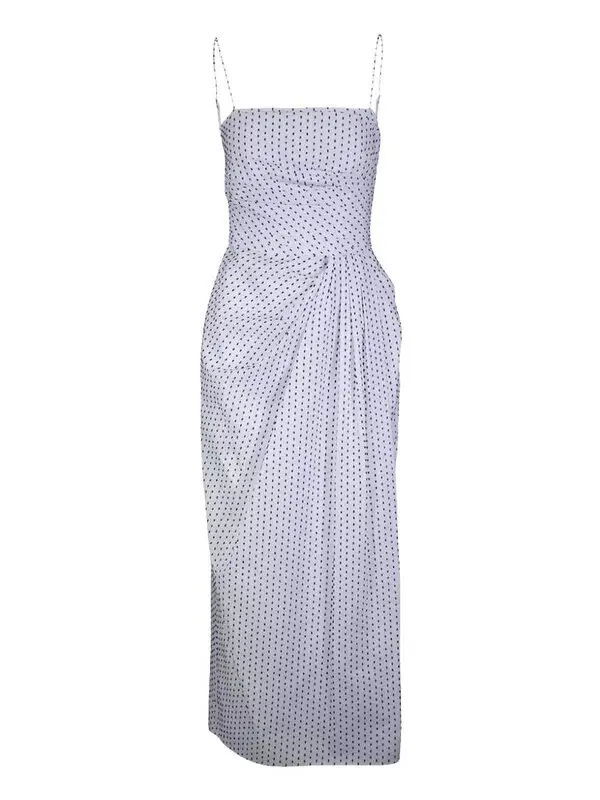 Adam Lippes Cari Spaghetti-strap Draped Dress - White