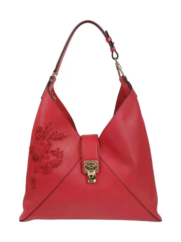 Ermanno Scervino Appliquéd Shoulder Bag - Red