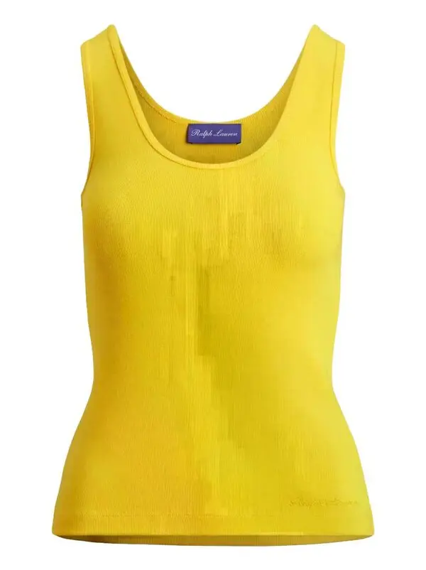 Ralph Lauren Ellis Rib-knit Tank Top - Yellow