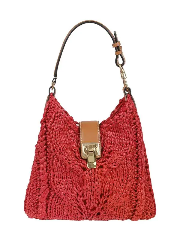 Ermanno Scervino Woven Shoulder Bag - Red
